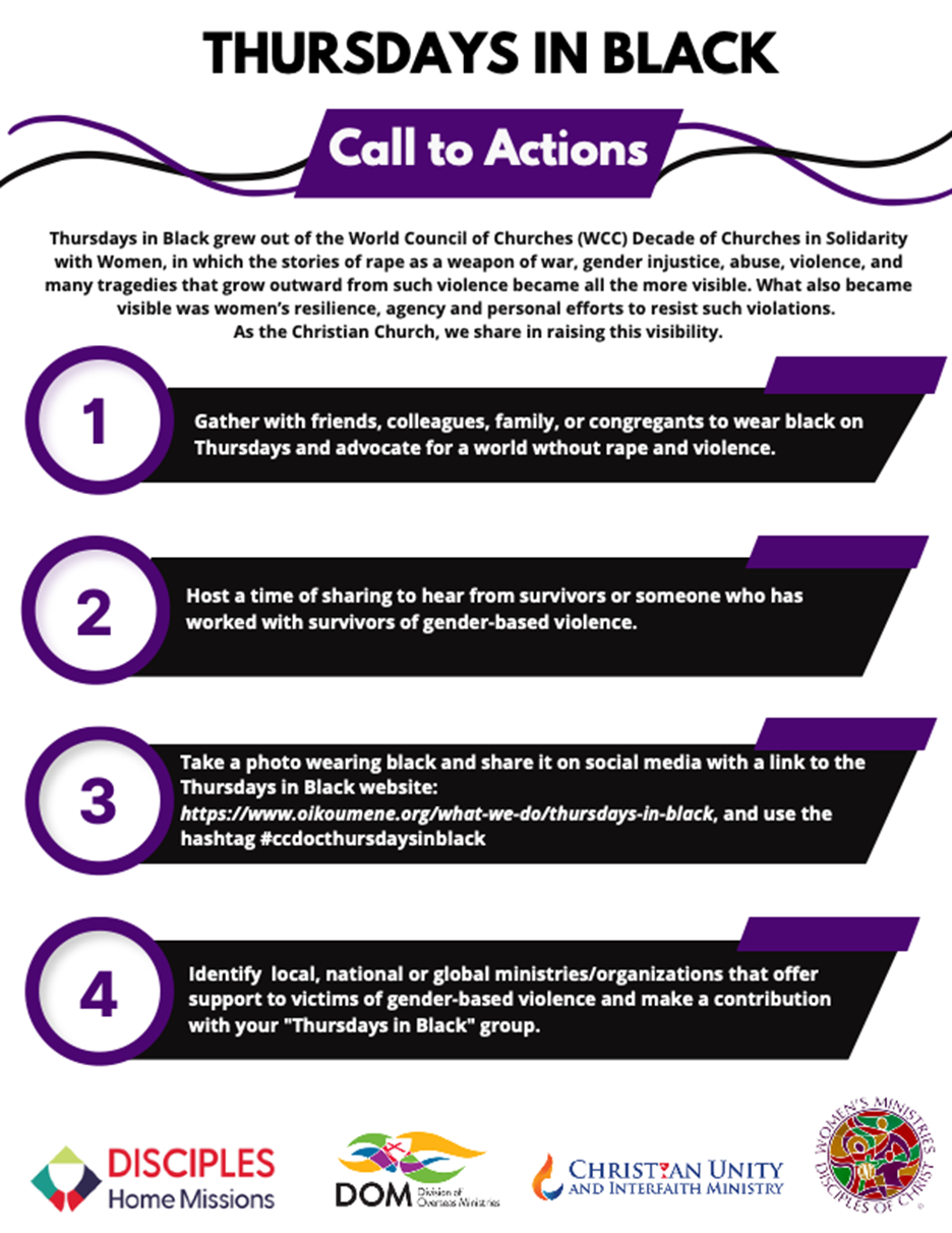 Thursdays In Black: Call To Action – CCMR Disciples
